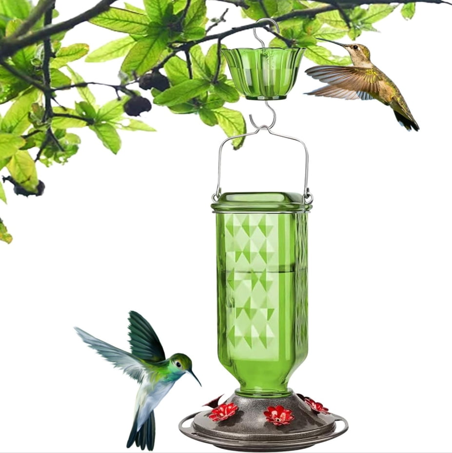 Hummingbird Feeder ,Plastic Feeders for Outdoors,with Built-in Ant ...