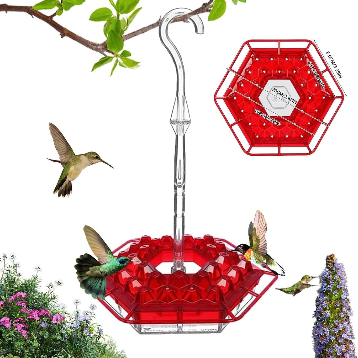 Hummingbird Feeder, Shirem Hummingbirds Feeder, Ant and Bee Proof, 2025 ...