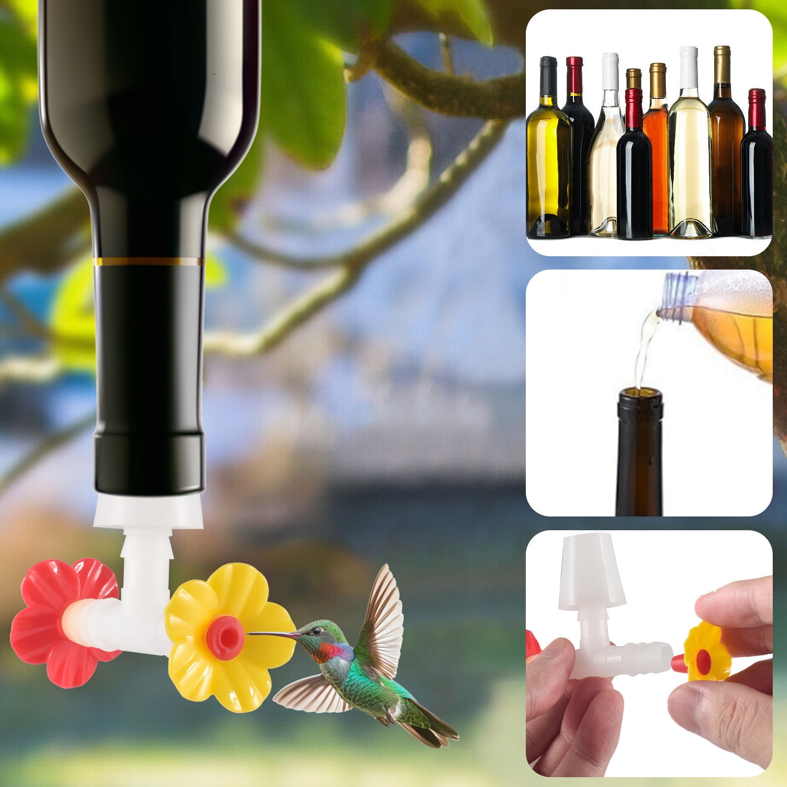 Hummingbird Feeder Stopper | Multifunctional Automatic Water Spout | Versatile DIY Replacement ...