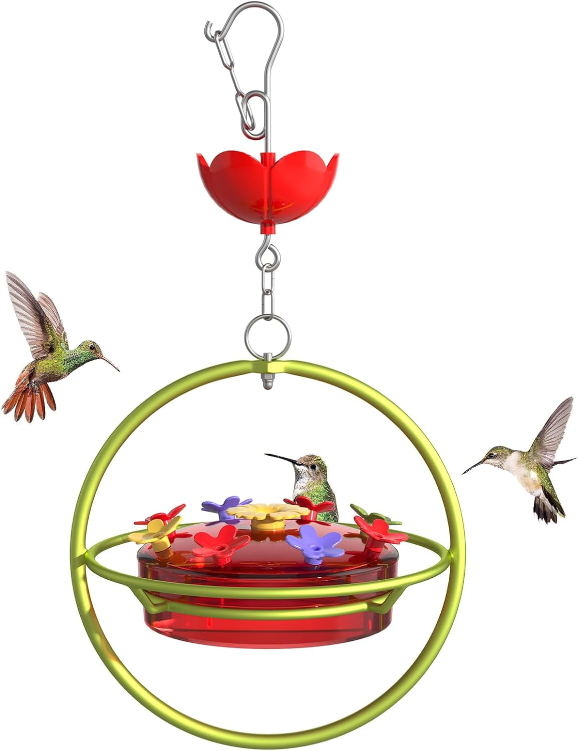 Hummingbird Feeder - Wide Mouth Nectar Feeder with Ant Moat, Easy ...