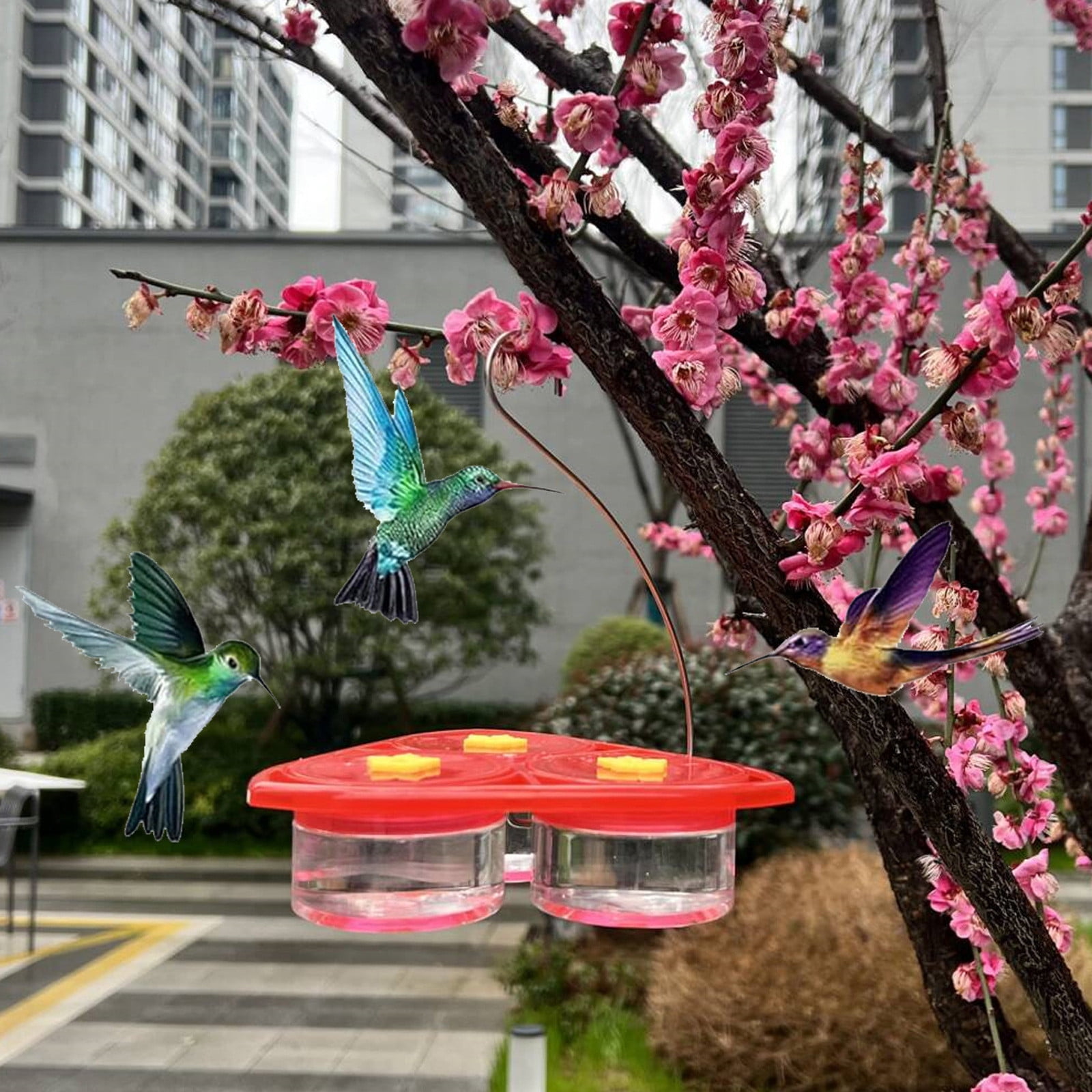 Hummingbird Feeder for Outdoors Hanging, Hanging Bird Feeder Suction ...