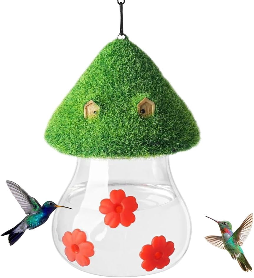 Hummingbird Feeders for Outdoors, 2025 New Mushroom Shape Hanging Bird ...