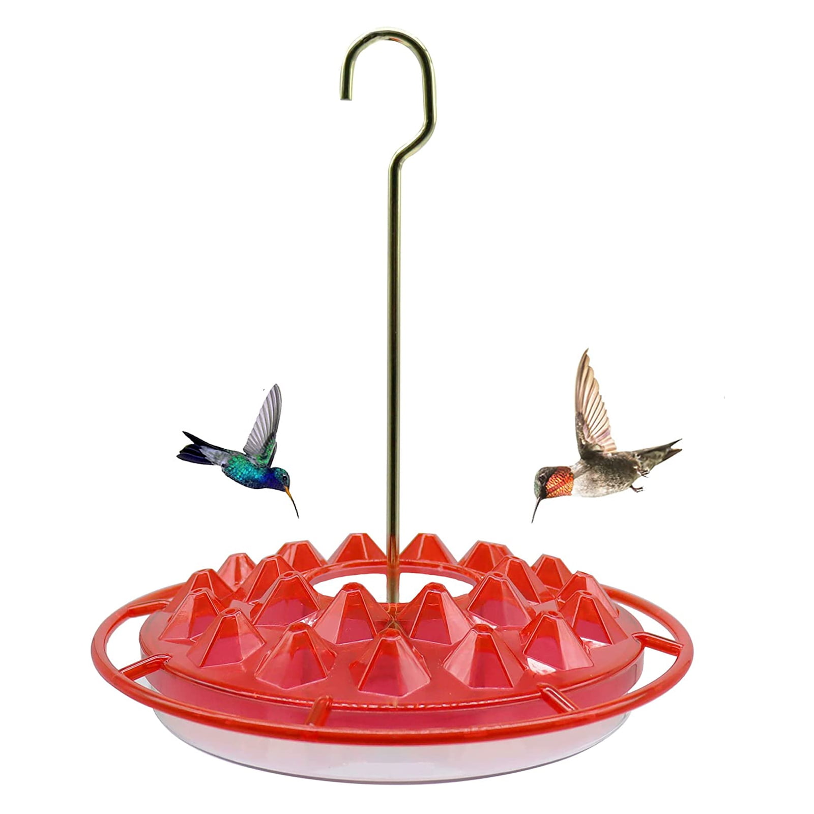 COOSERRY Hummingbird Feeders, Outdoor Hanging Plastic Saucer with 25 ...