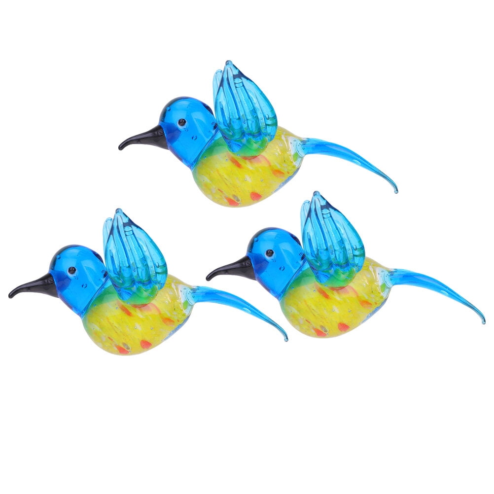 Hummingbird Figurine Glass Stained Mini Toy Decoration for Christmas ...