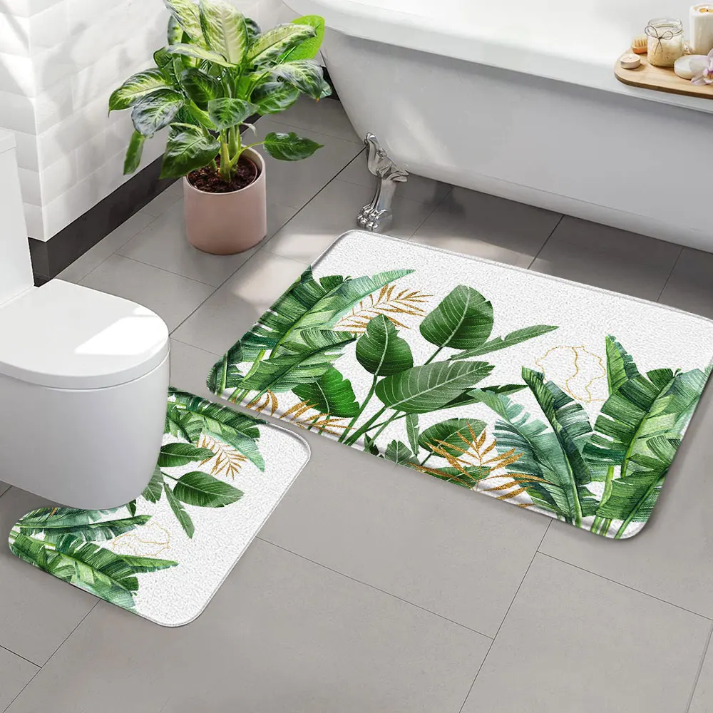 Hummingbird Flower Bathroom Rug Watercolour Bird Flower Home Toilet ...