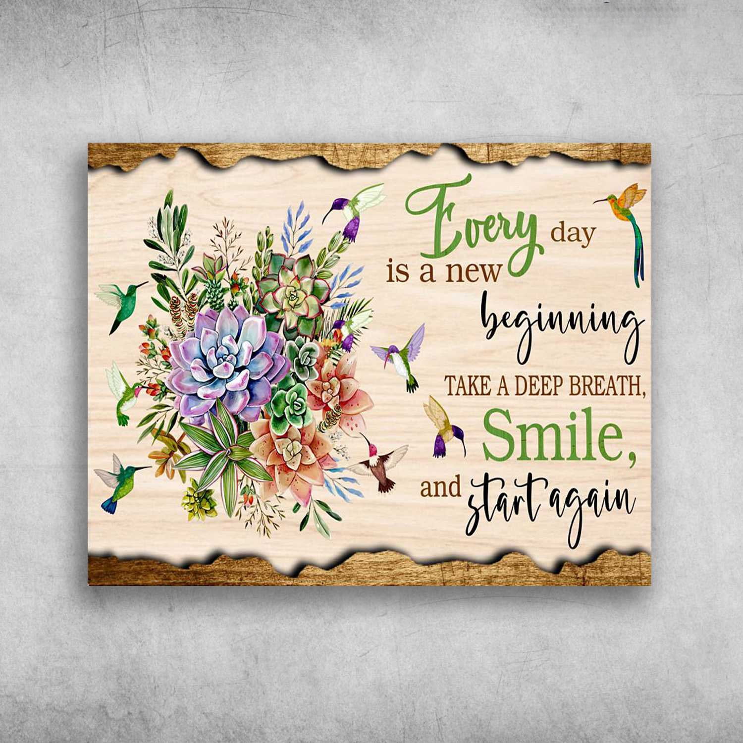 Hummingbird Flower, Every Day Is A New Beginning, Take A Deep Breath, Smile, And Start Again 24 ...