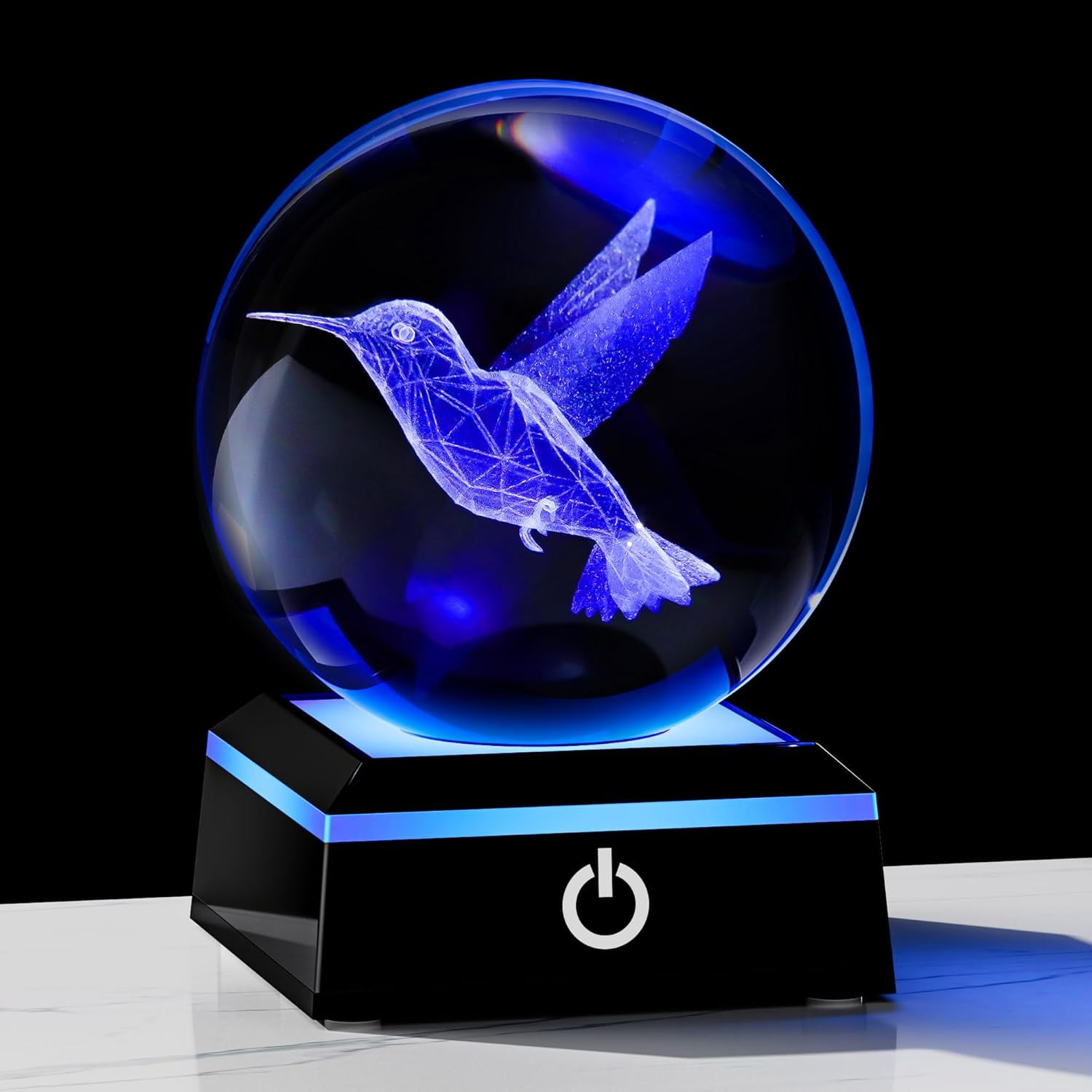 Hummingbird Gifts for Women 3D Crystal Ball 3.14'' 80mm - Laser ...