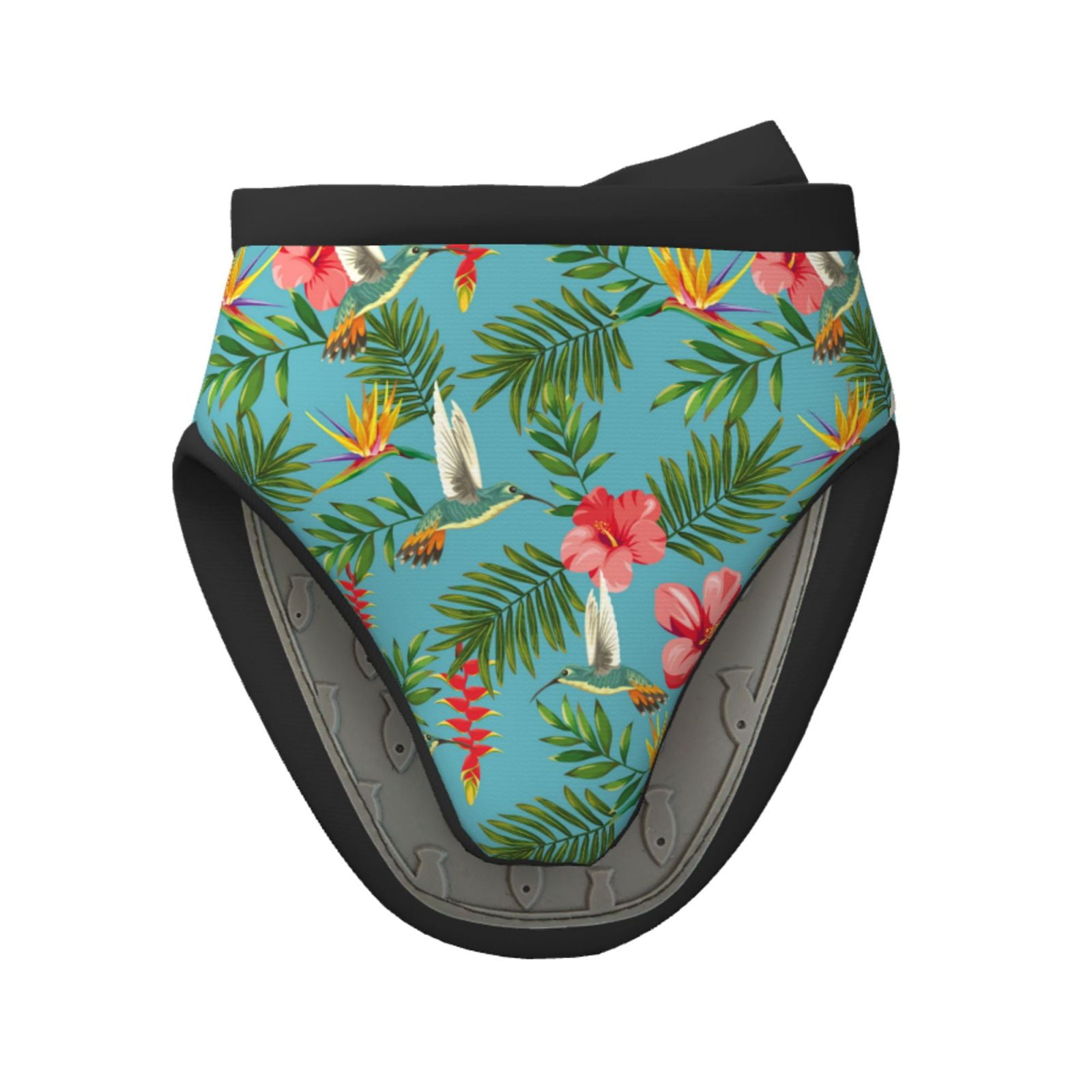 Hummingbird Green Leaf Red Hibiscus Oven Mitts Heat Resistant, Soft ...