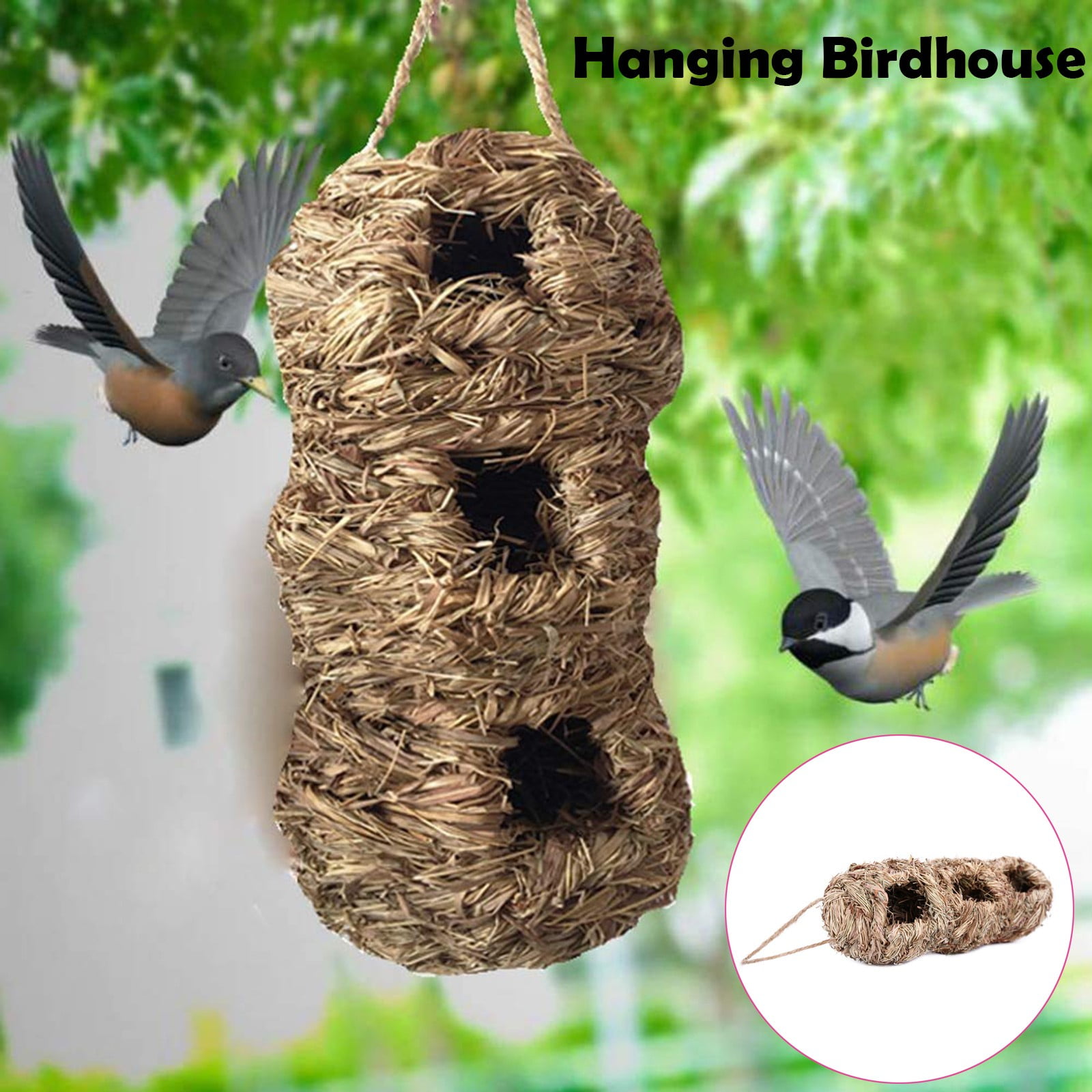 Hummingbird Hand Woven Hummingbird Small Hanging Birdhouse Corner ...