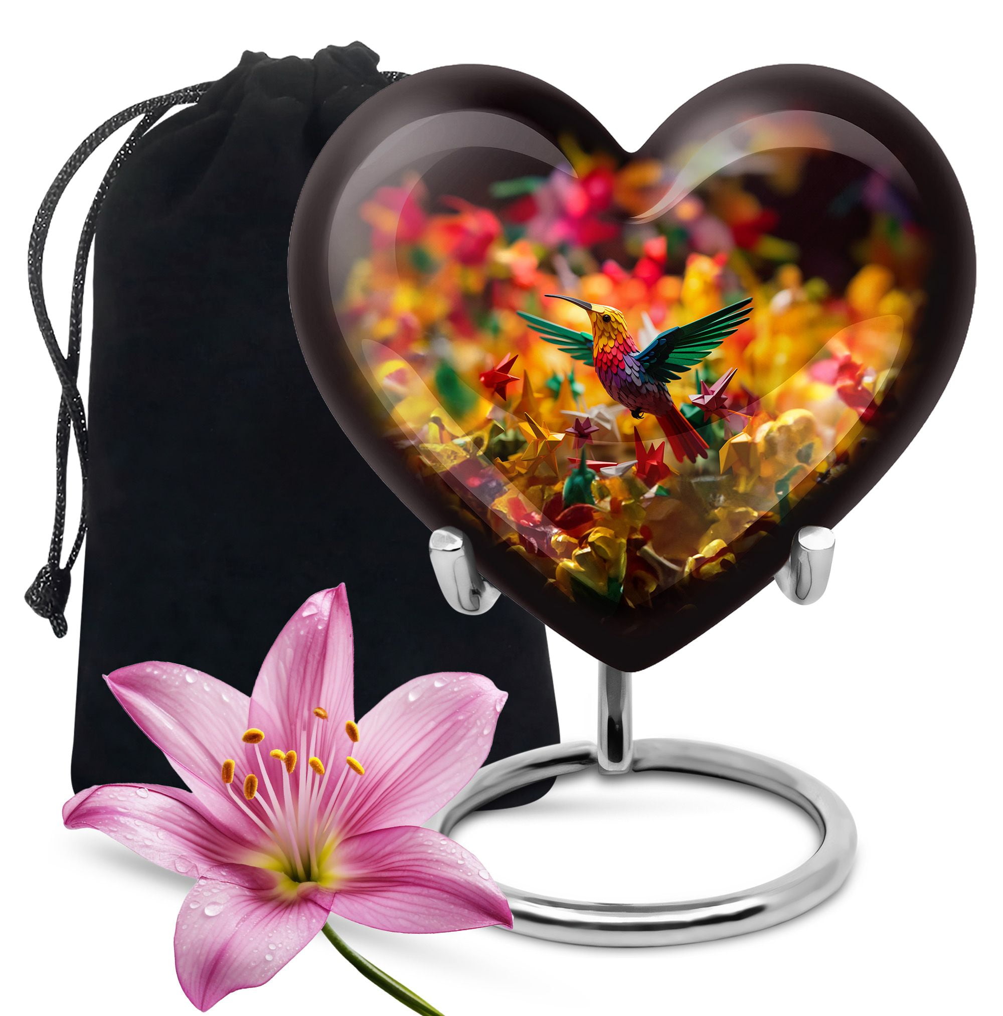 Hummingbird Heart Cremation Urn, Large Funeral Urns, Urns for Human ...