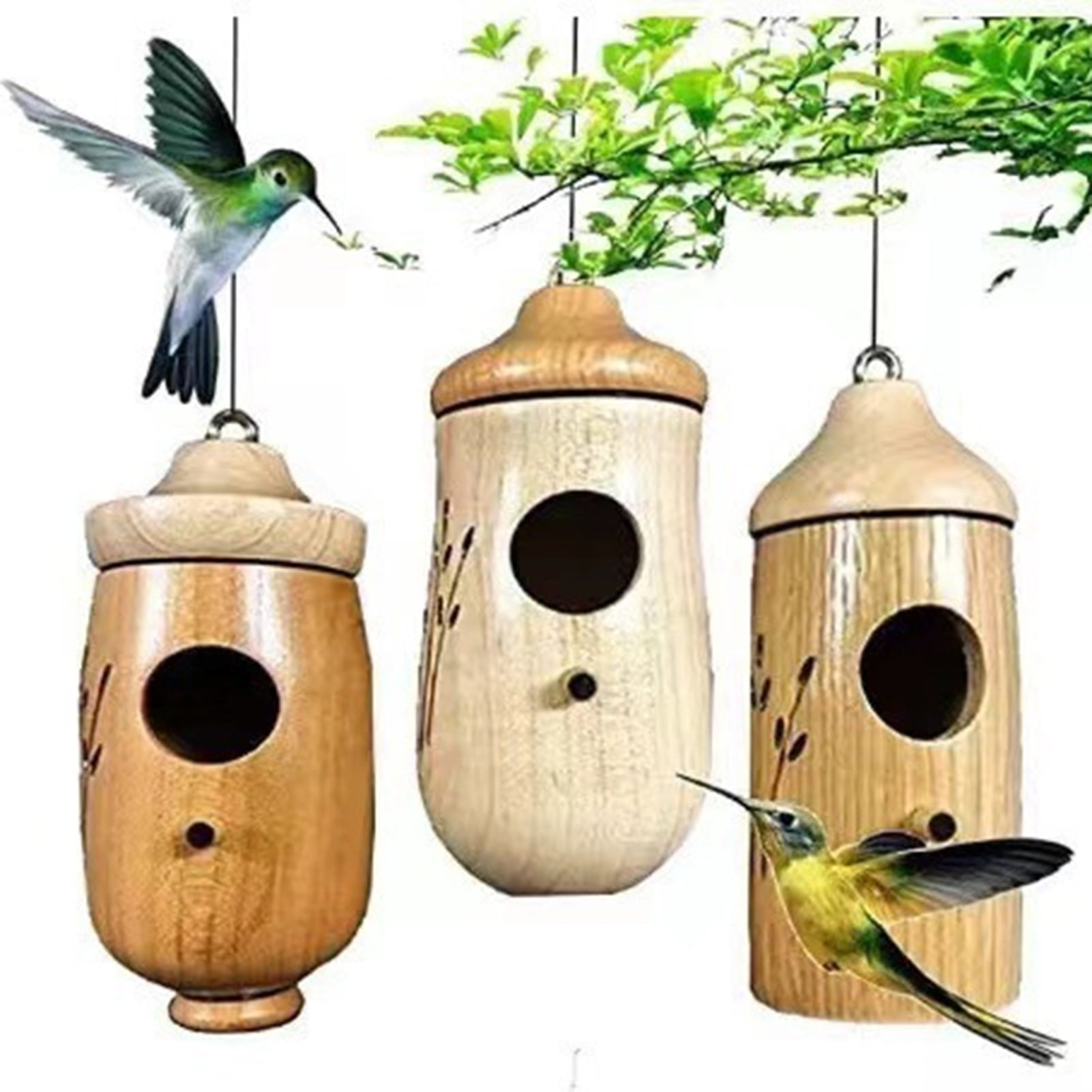 Hummingbird House, 3 Shapes Hummingbird Houses for Outside Hanging for ...