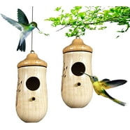 Cartman Unique Outdoor Birdhouse, Cedar Wood Blue Bird Box House with ...