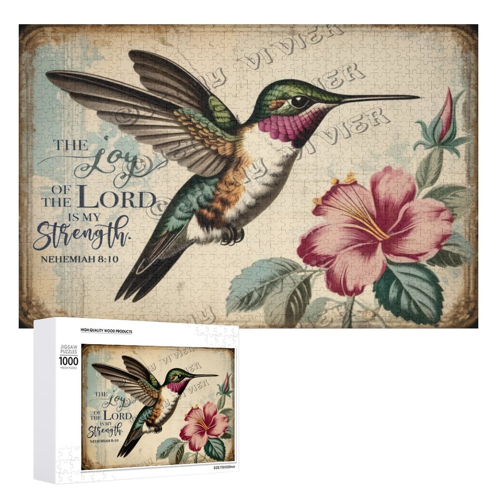Hummingbird The Joy Of The Lord Is My Strength 1000 Piece Puzzles for ...
