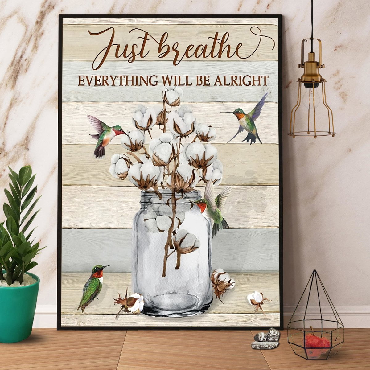 Hummingbird Just Breath Everything Will Be Alright Vertical Paper ...