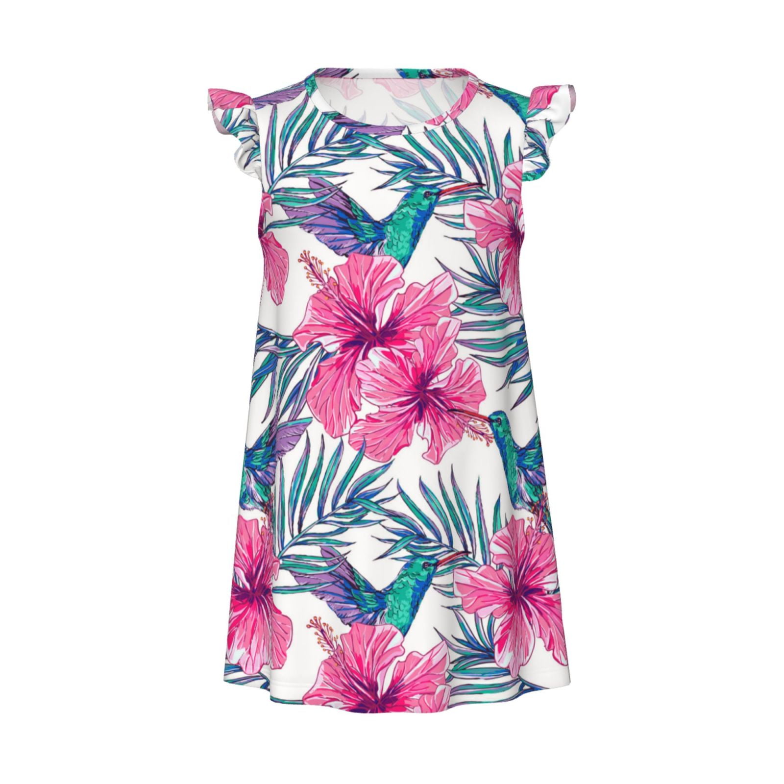 Hummingbird Leaf Flower Girls Nightgowns, Pajamas for Girls, Soft ...