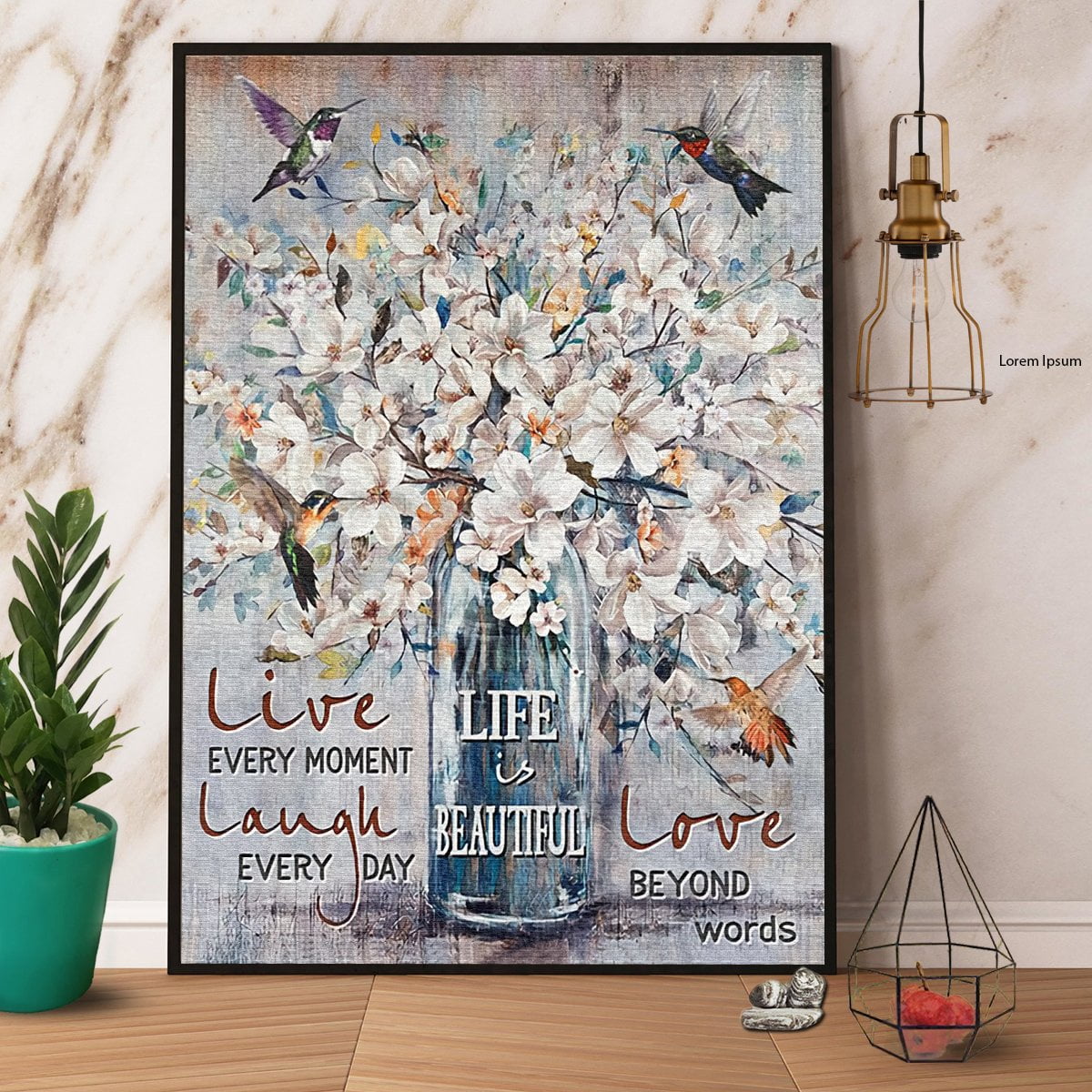 Hummingbird Life Is Beautiful Live Every Moment Laugh Every Day Paper ...