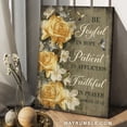Hummingbird Painting Yellow Roses Bible Verse Be Faithful In Prayer ...