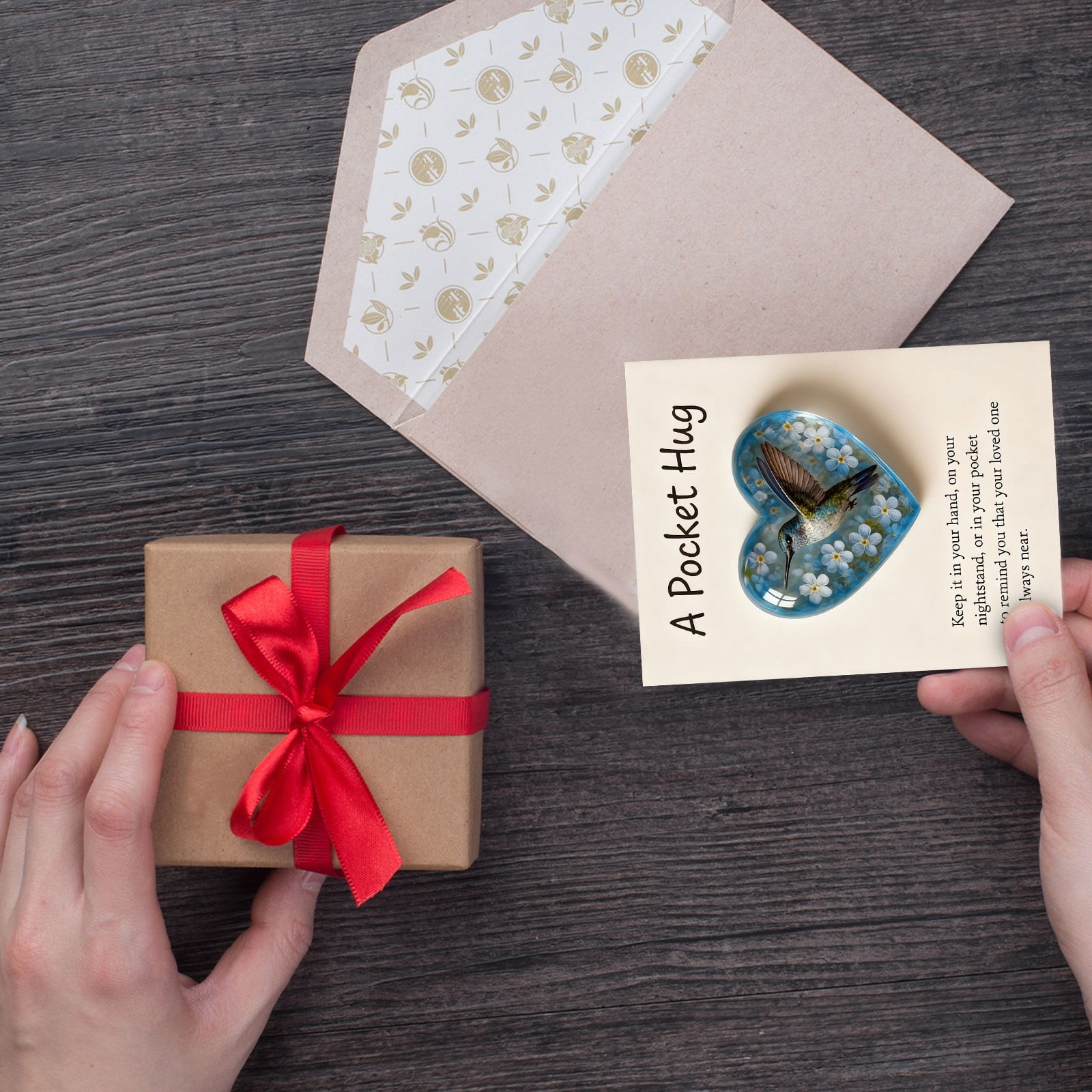 Hummingbird Pocket Hug Token, Pocket Hug Card with Mini Size Token ...
