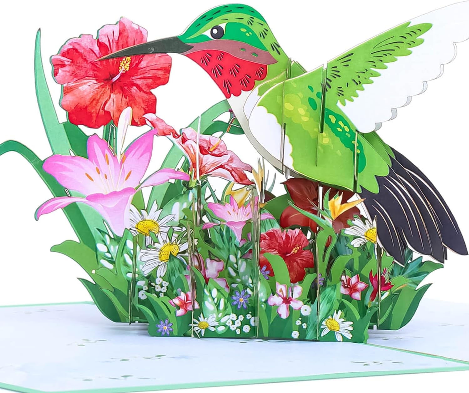 Hummingbird Pop Up Card - 7x10 Inches Greetings Card with 3D Avian ...