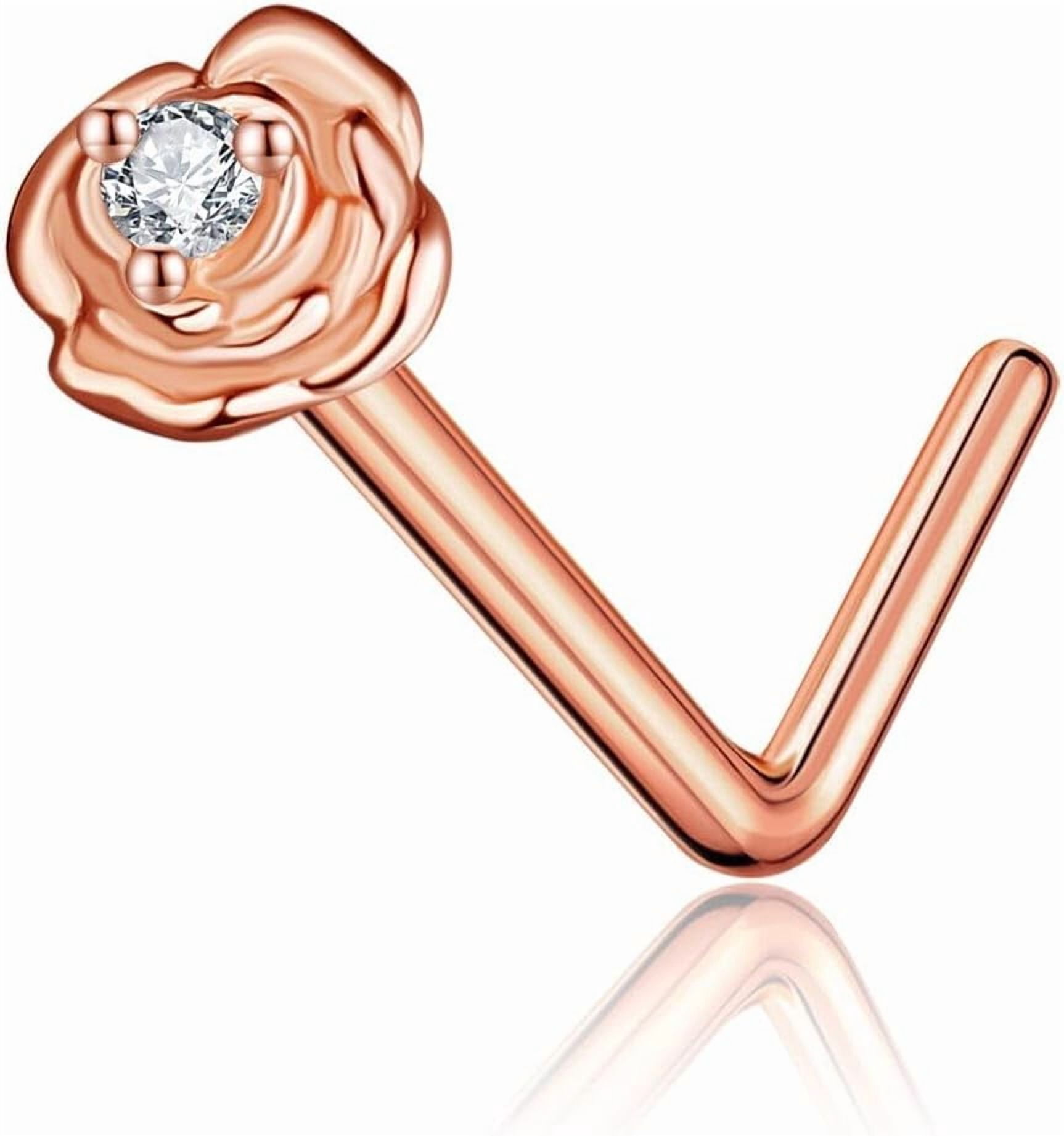 Hummingbird/Rose/Violet/Daisy Nose Superior Stud Sterling Silver L ...