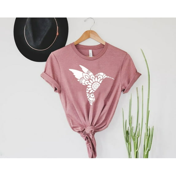 Hummingbird Shirt, Mandala Hummingbird Tee, Bird Lover Shirt, Animal ...