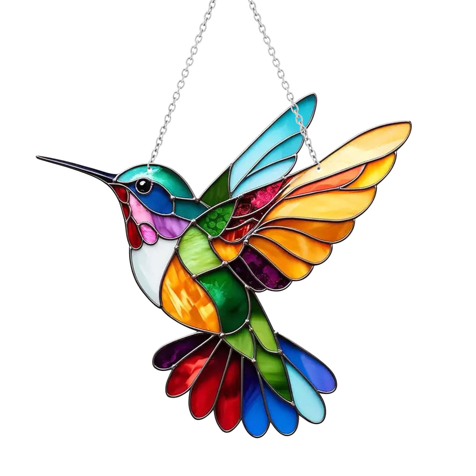 Hummingbird Stained Glass Birds Window Hangings, Stained Glass ...