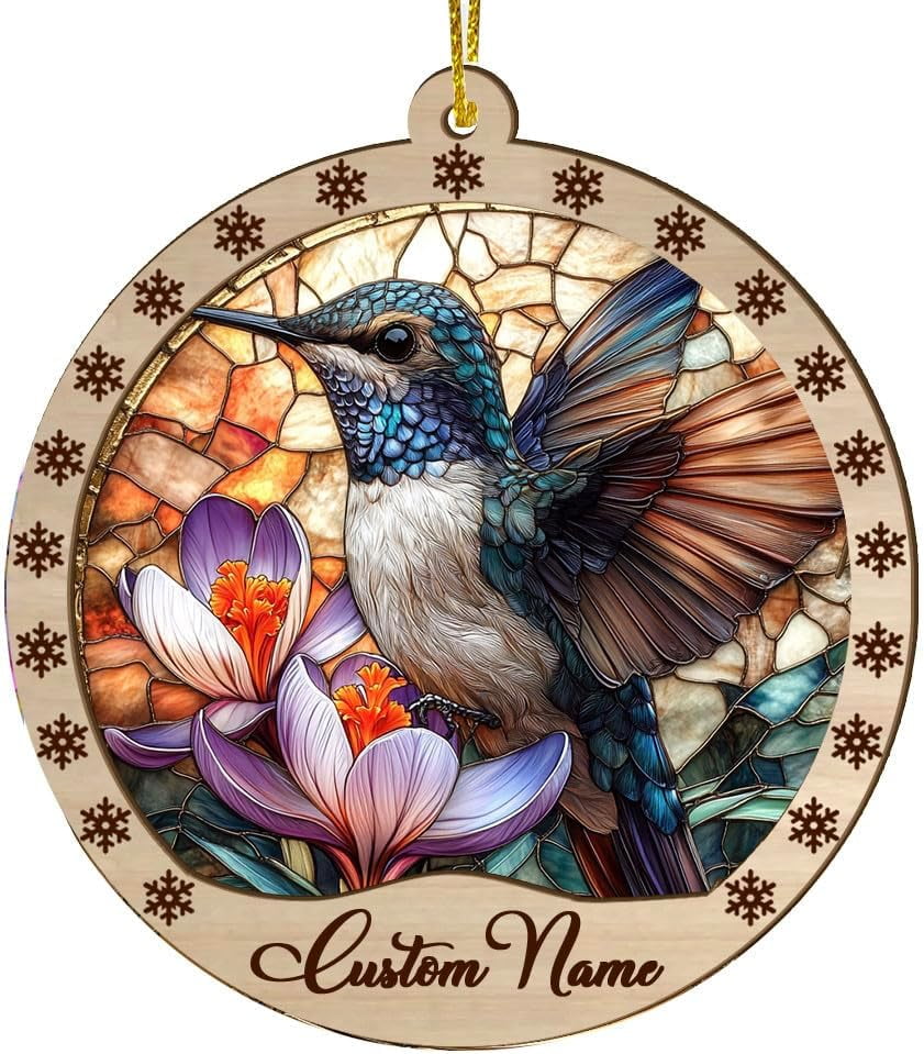 Hummingbird Stained Glass Style Wall or Window Hanging, Suncatchers 6 ...