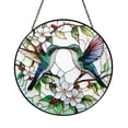 Hummingbird Stained Glass Suncatcher, Decorative Light Reflecting ...
