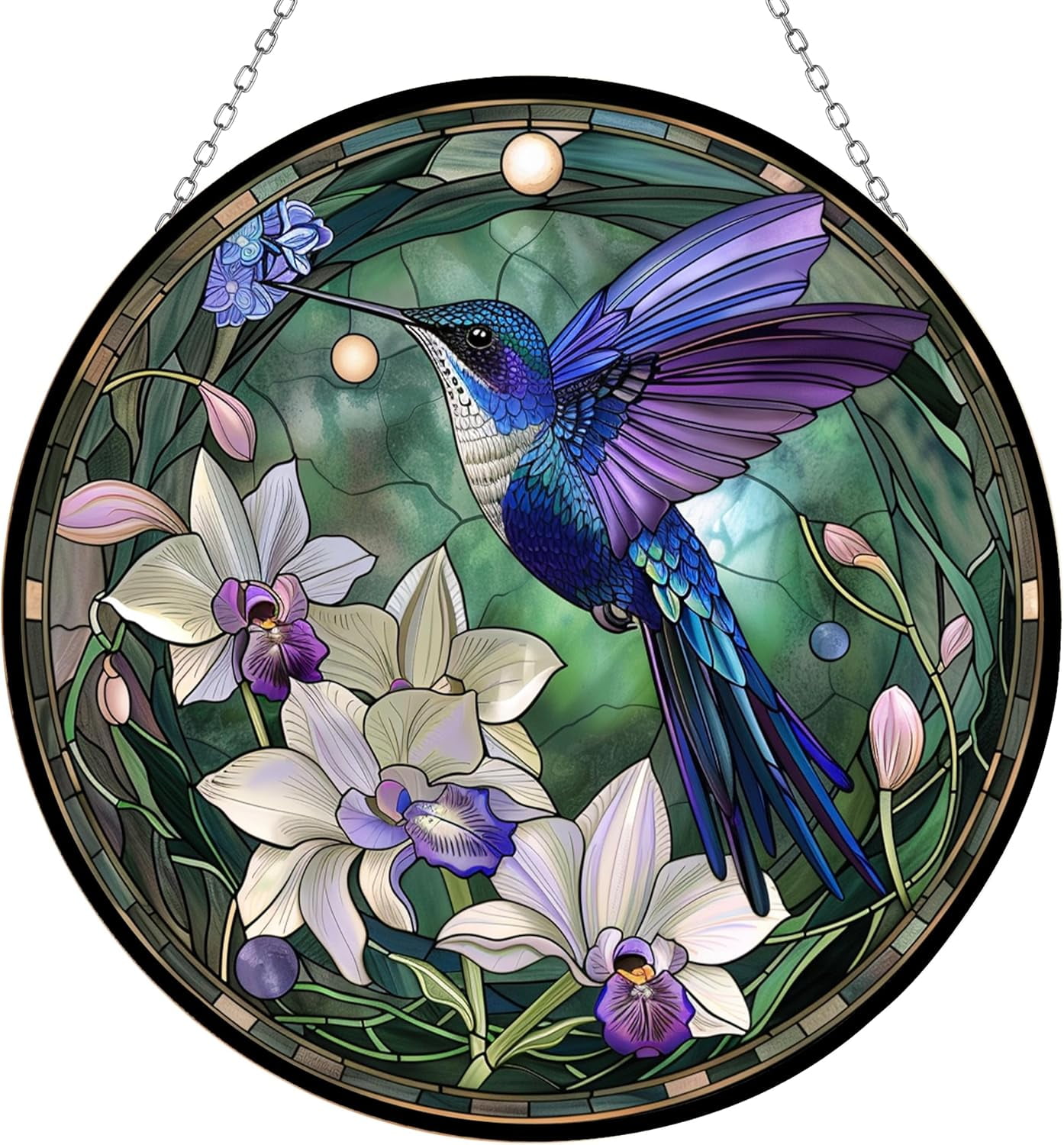 Hummingbird Stained Glass Window Hanging, Hummingbird Sun Catchers ...