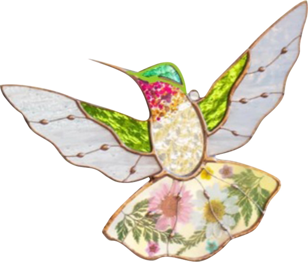 Hummingbird Stained Glass Window Hangings - Sherum Spirit Birds, Yifare ...