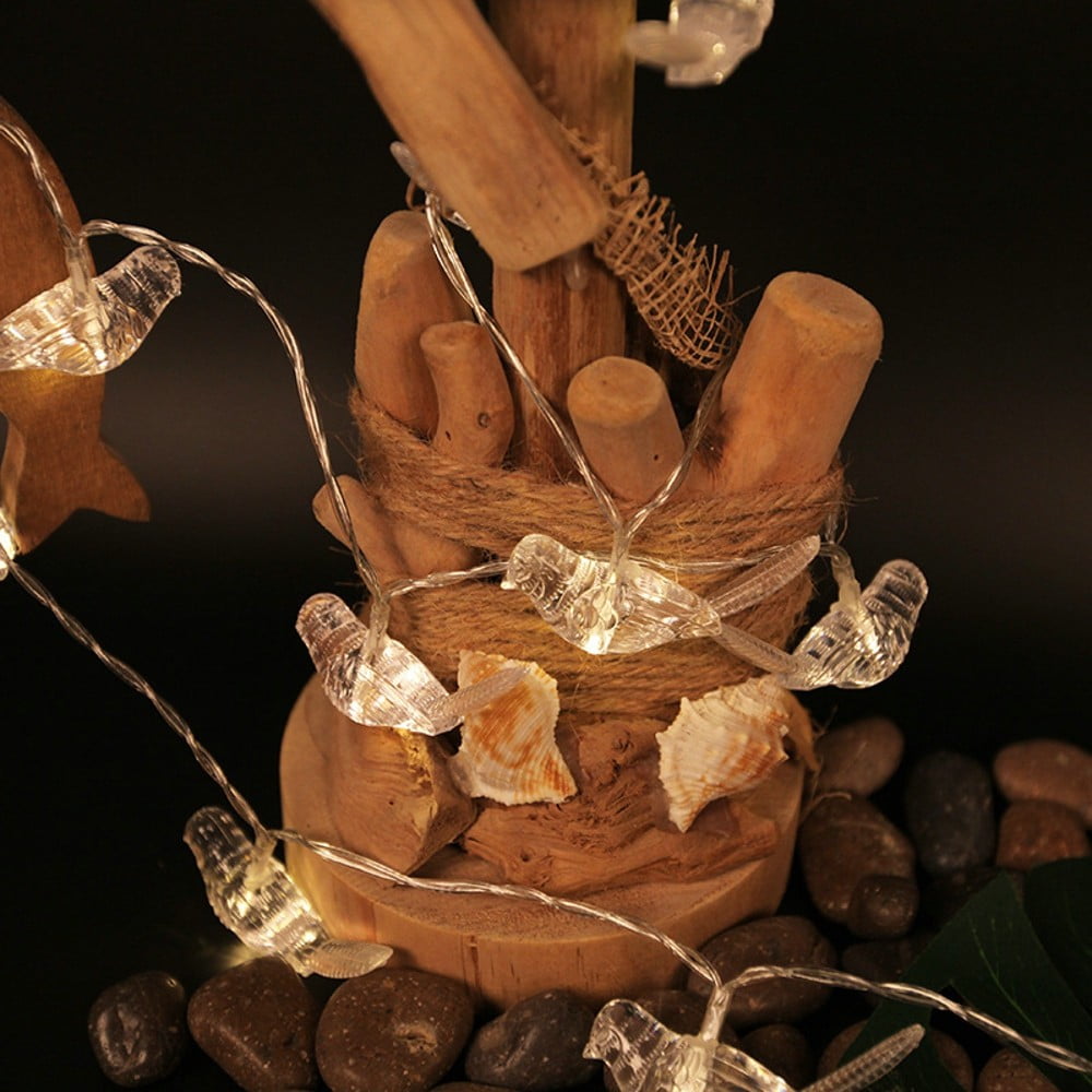 Hummingbird String Lights, Warm White LED Outdoor Waterproof Bird Fairy ...