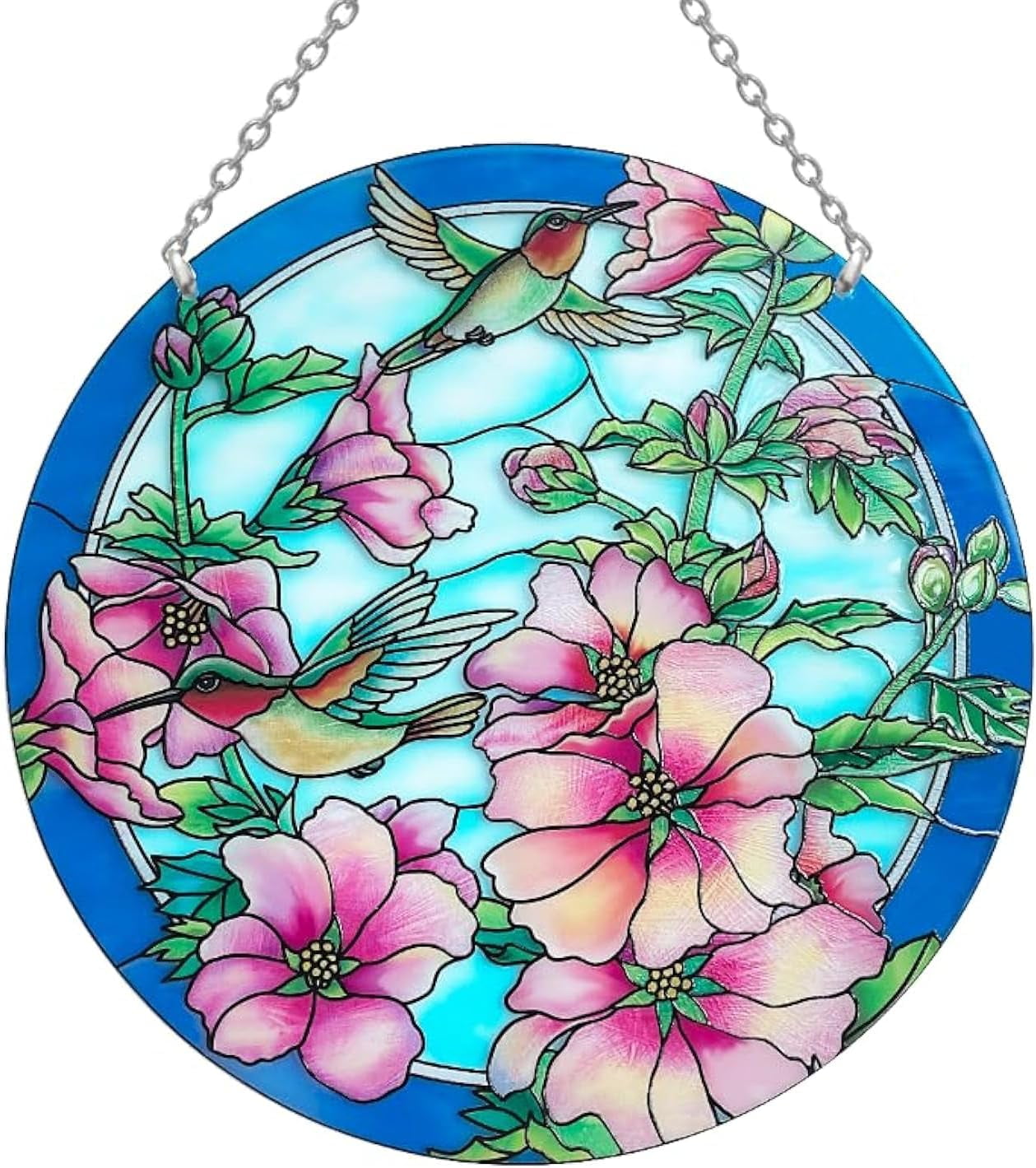 Hummingbird Sun Catchers Indoor Window Hanging - Cherry Blossoms ...