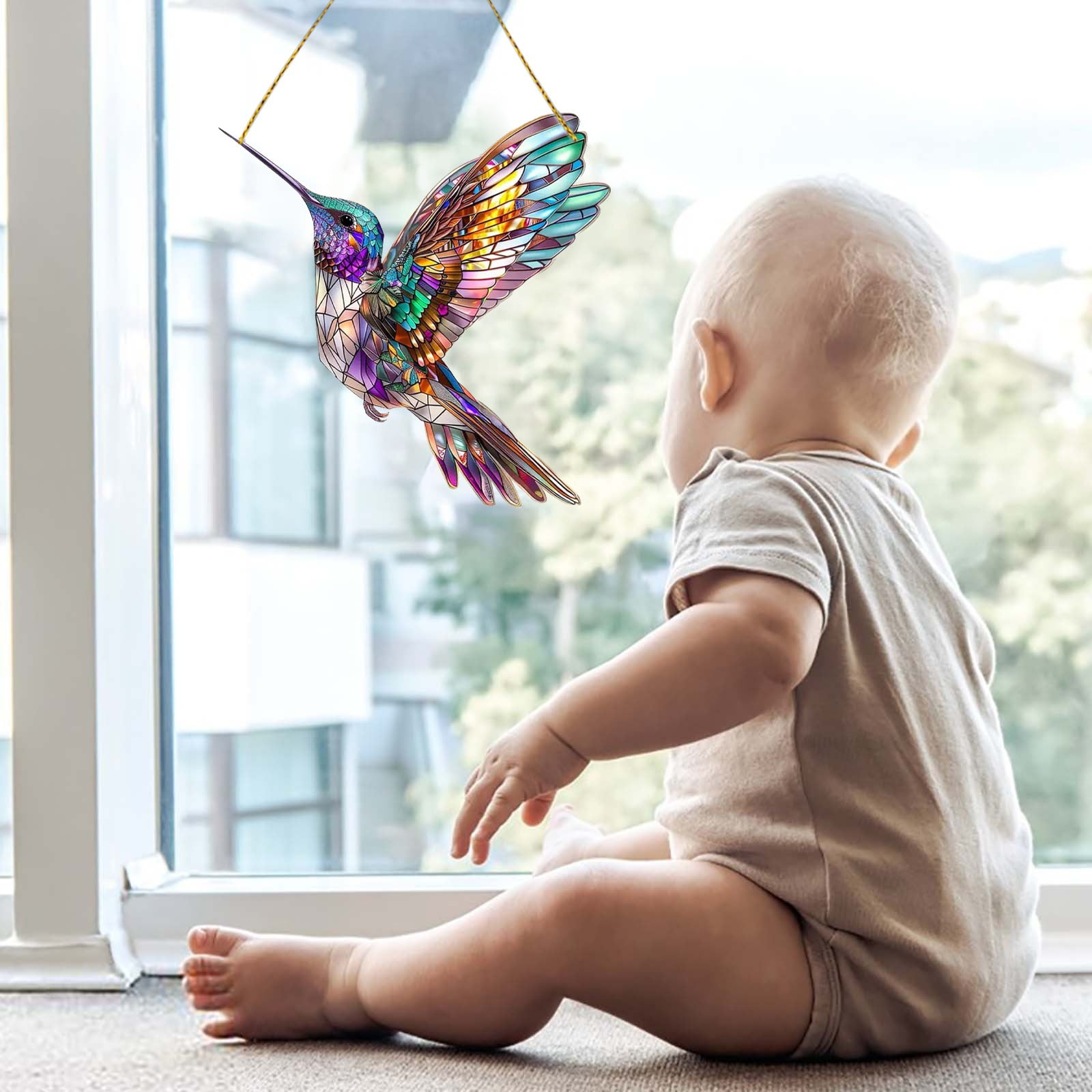 Hummingbird Suncatcher, Hummingbird Suncatcher Stained Glass ...