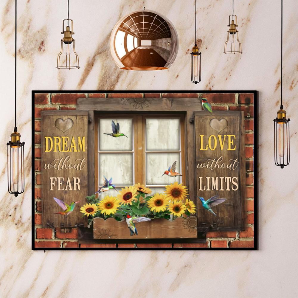 Hummingbird Sunflower Dream Without Fear Love Without Limits Paper ...