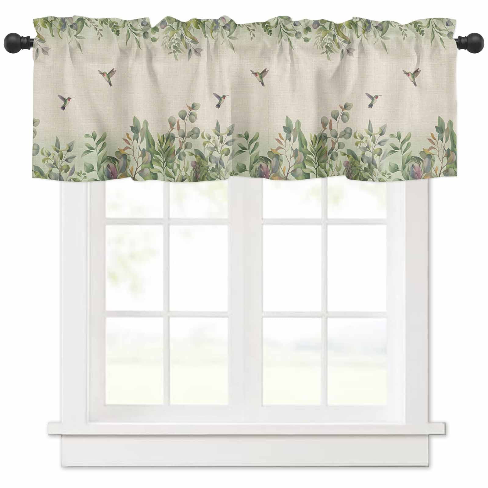 Hummingbird Valances for Windows Farmhouse Kitchen Curtains Valances ...