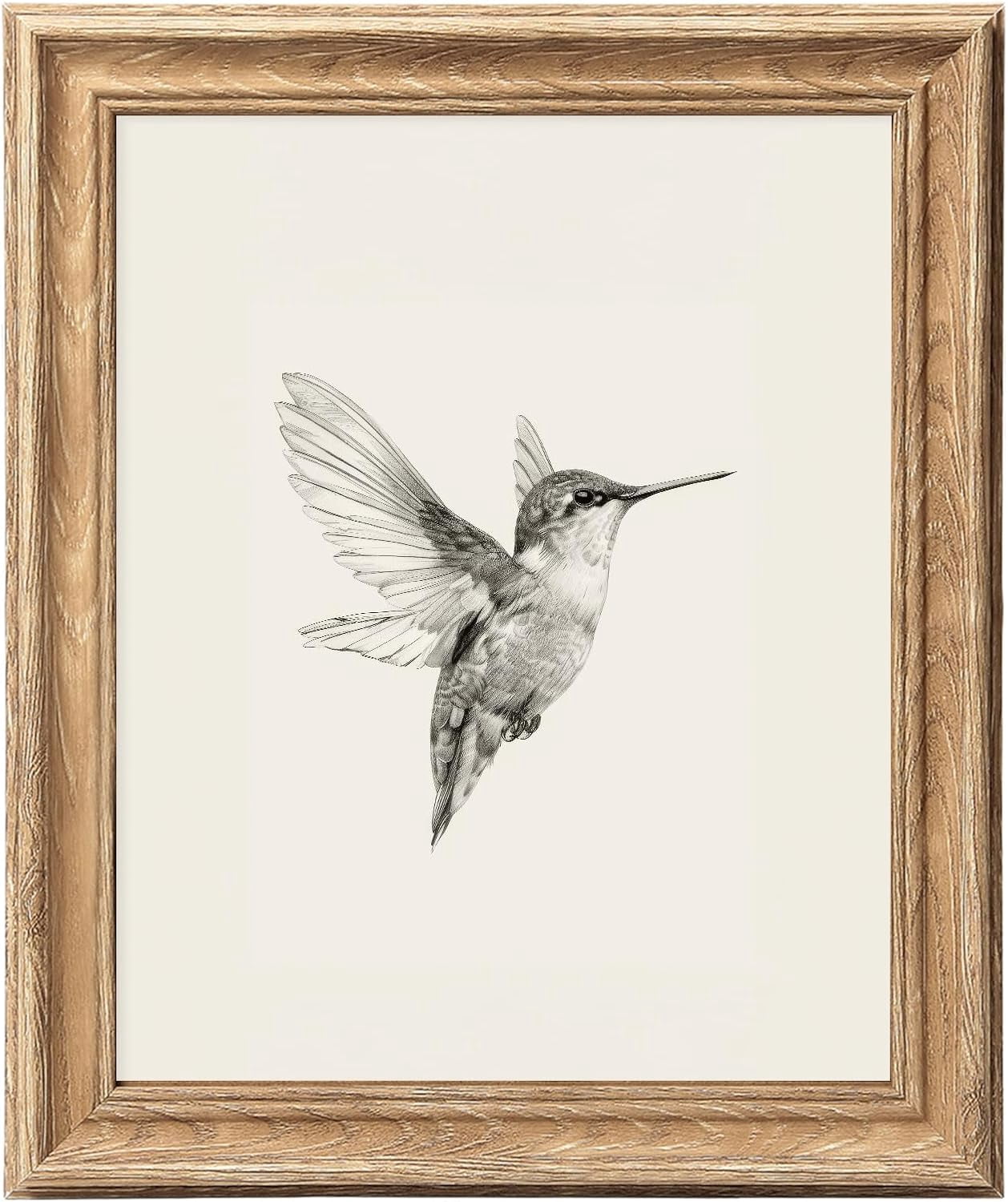 Hummingbird Wall Art Prints 8x10, Bird Sketch Painting Picture with ...
