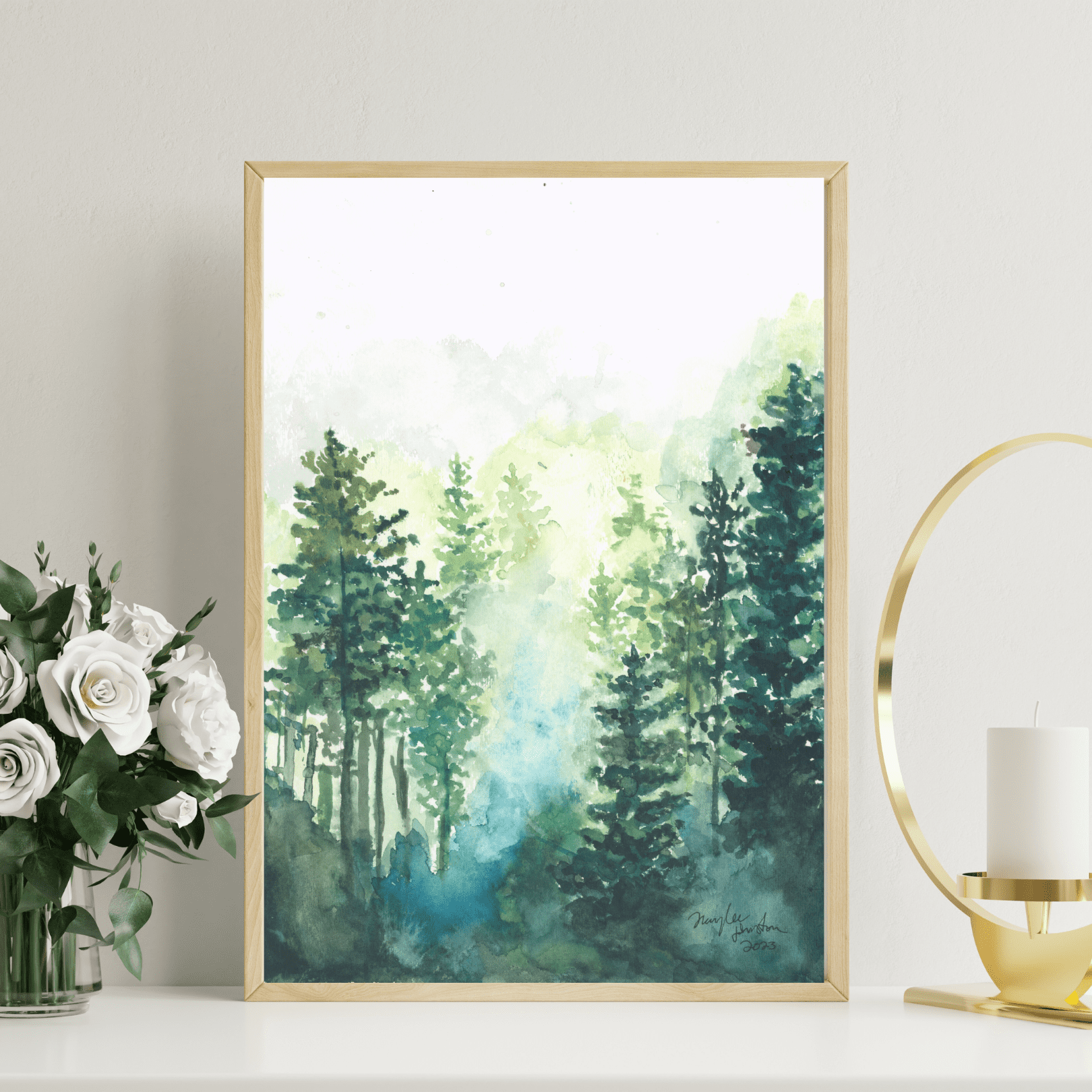 Hummingbird Watercolor Print, Flying Bird Original Painting 24 x 18 ...