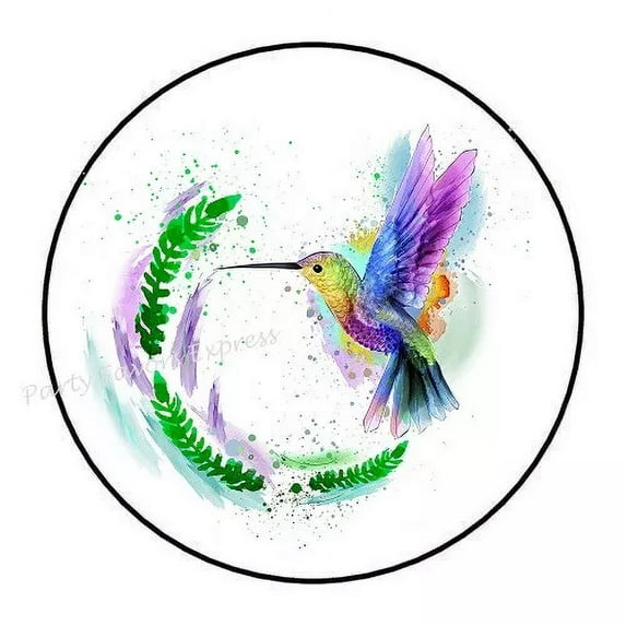 Hummingbird Watercolor Stickers Party Favors Phone Decal Water Bottle ...