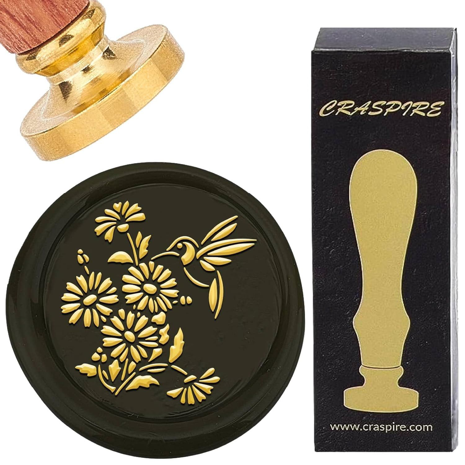 Hummingbird Wax Seal Stamps Flower Sealing Wax Stamp 25mm Removable ...