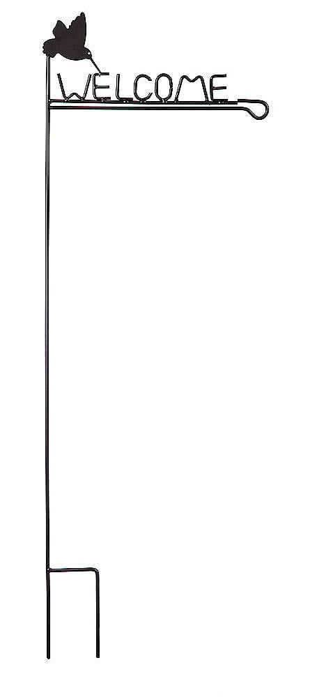 Hummingbird Welcome Garden Flag Stand - Walmart.com