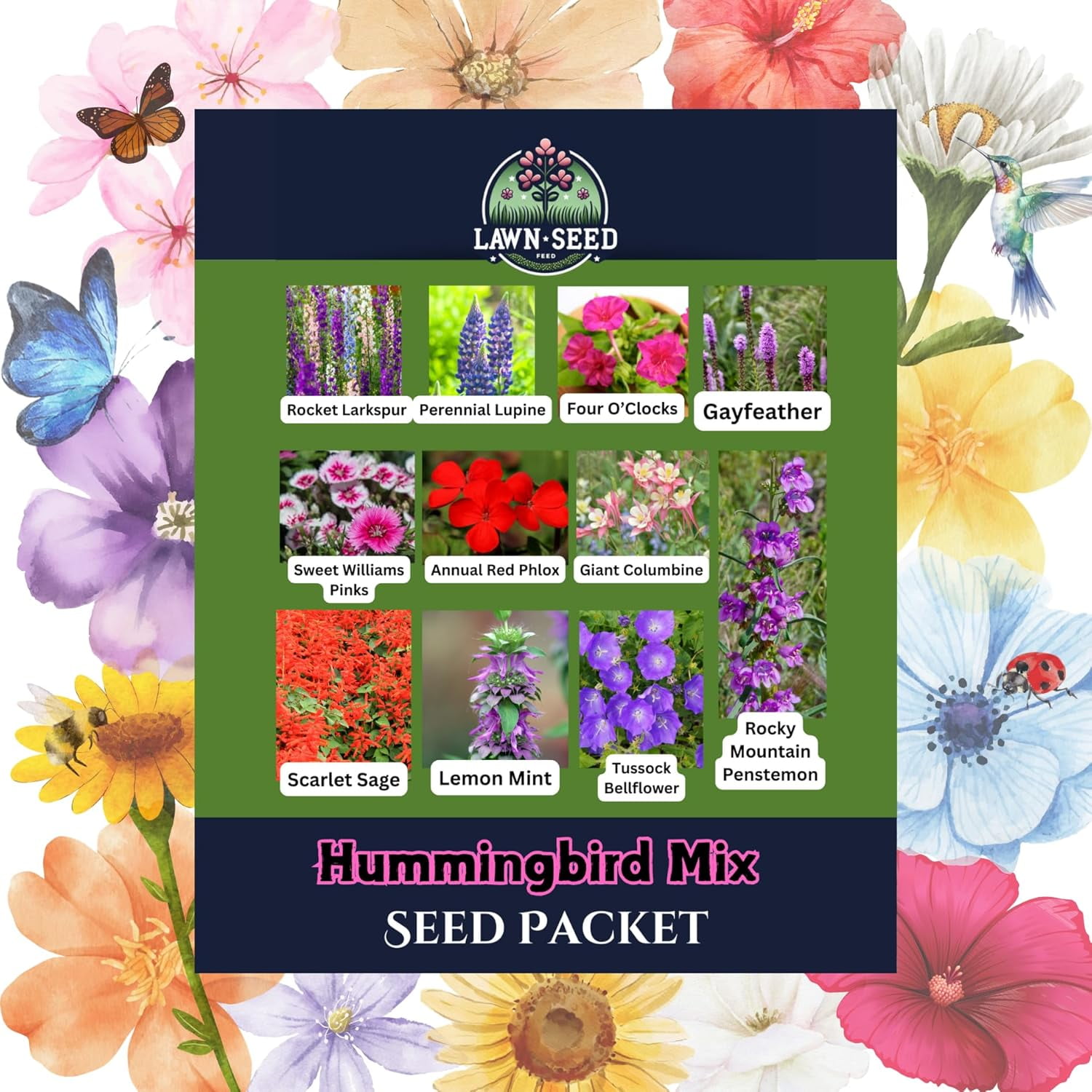 Hummingbird Wildflower Mix (Seed Packet) Sprinkle a Little Magic—Our ...
