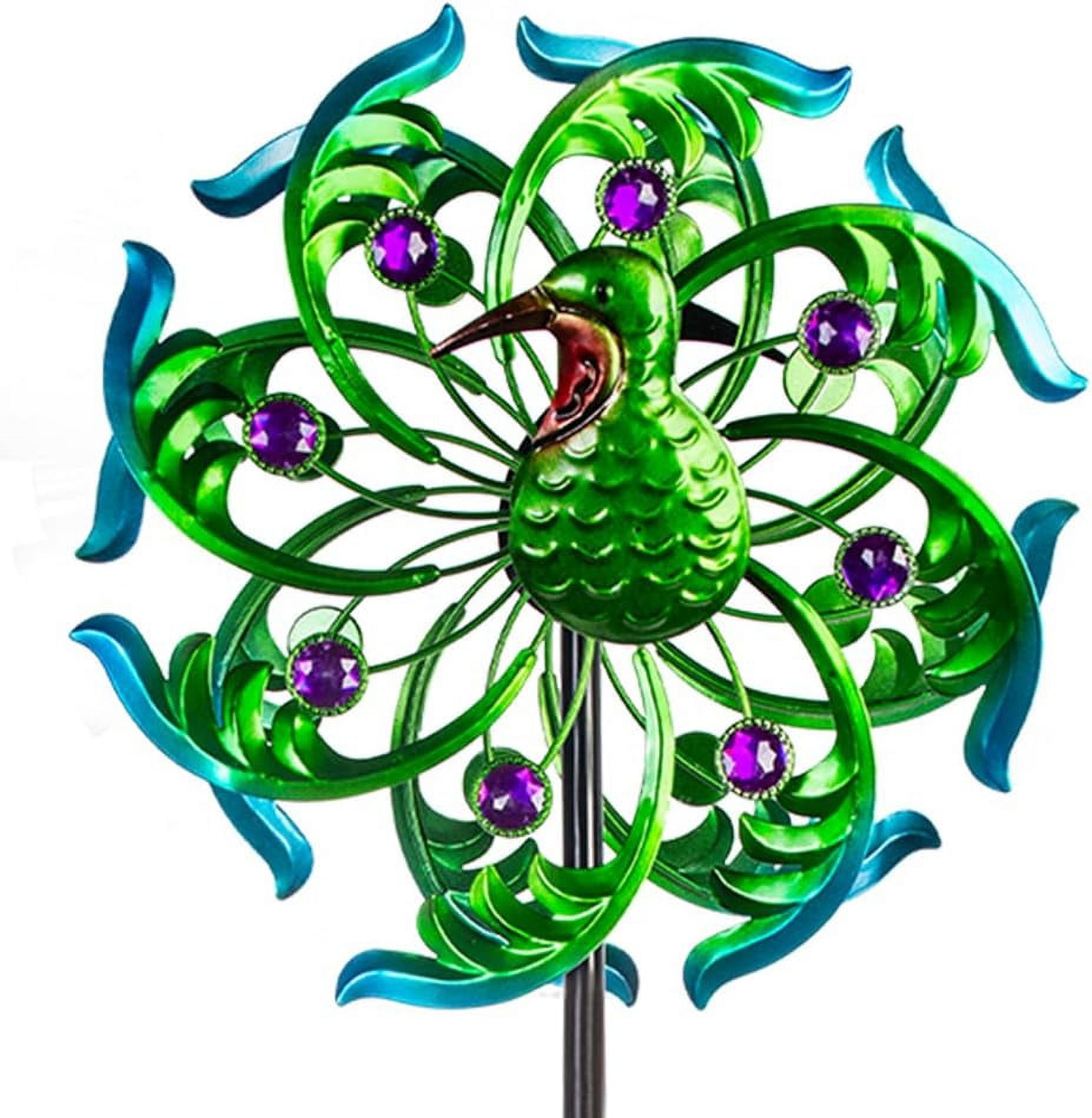 Hummingbird Wind Spinners, Metal Wind Spinner with Stable Stake, 50 ...