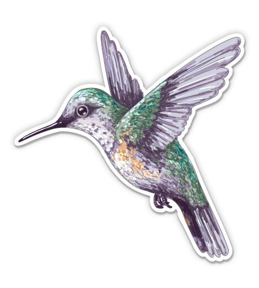 Hummingbird Wings - 5" Vinyl Sticker - For Car Laptop I-Pad ...