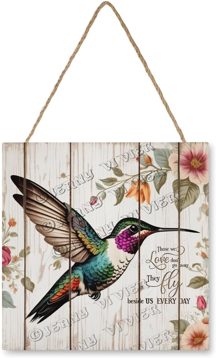 Hummingbird Wooden Sign Hummingbird Hanging Wood Plaques for Home ...