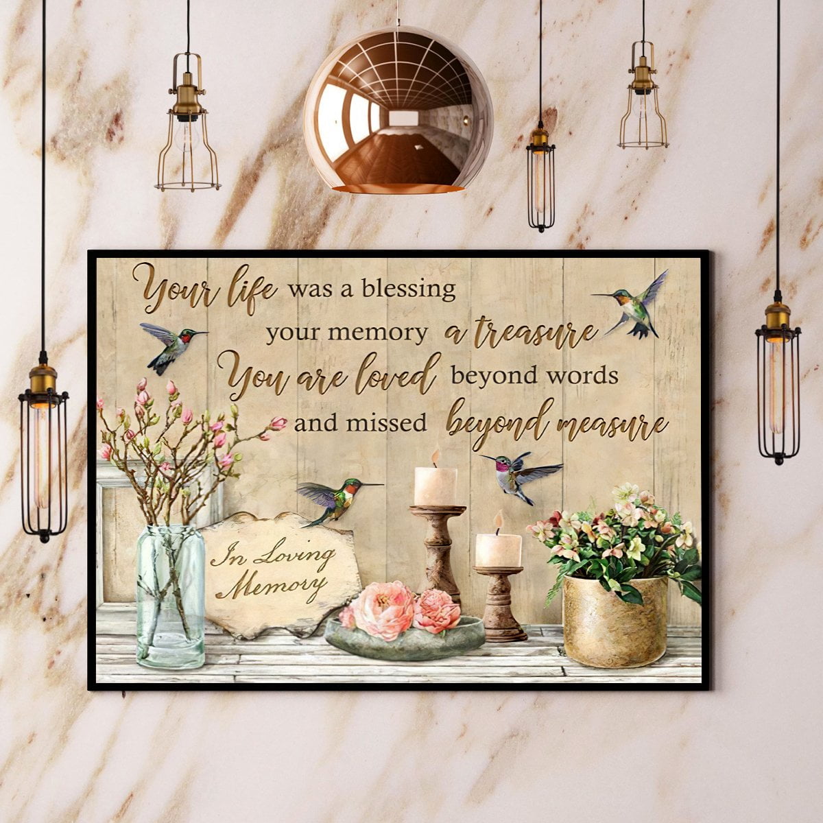 Hummingbird Your Life Was A Blessing Your Memory A Treasure Poster No ...
