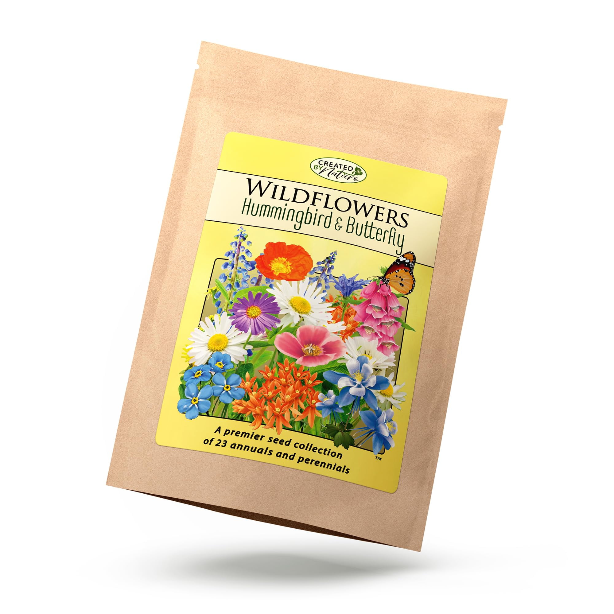 Hummingbird and ButterflyUMRT Wildflower Seed Mix, Covers 325 Sq Ft, 23 ...