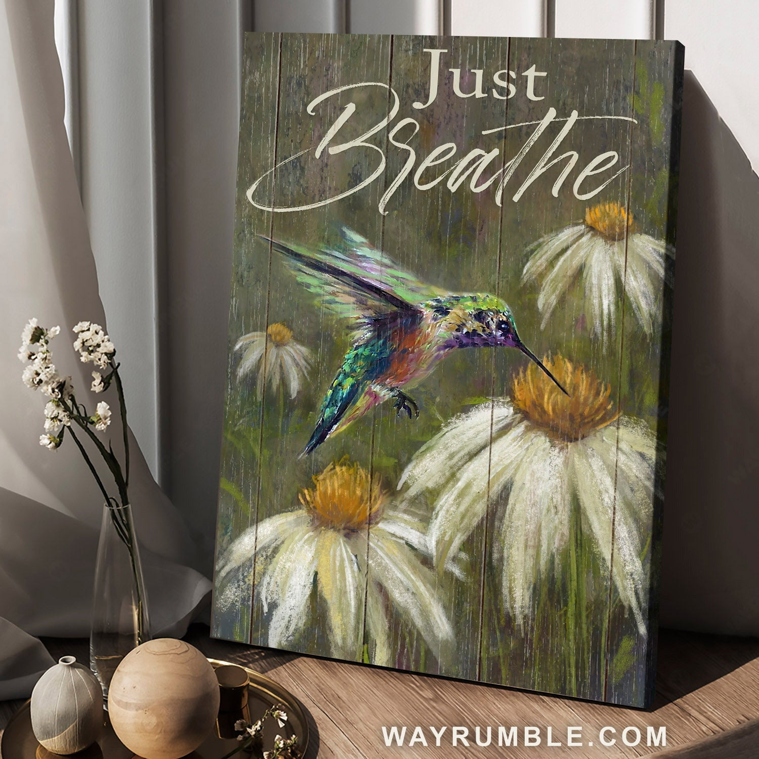Hummingbird drawing, Daisy flower, Watercolor painting, Just breathe ...