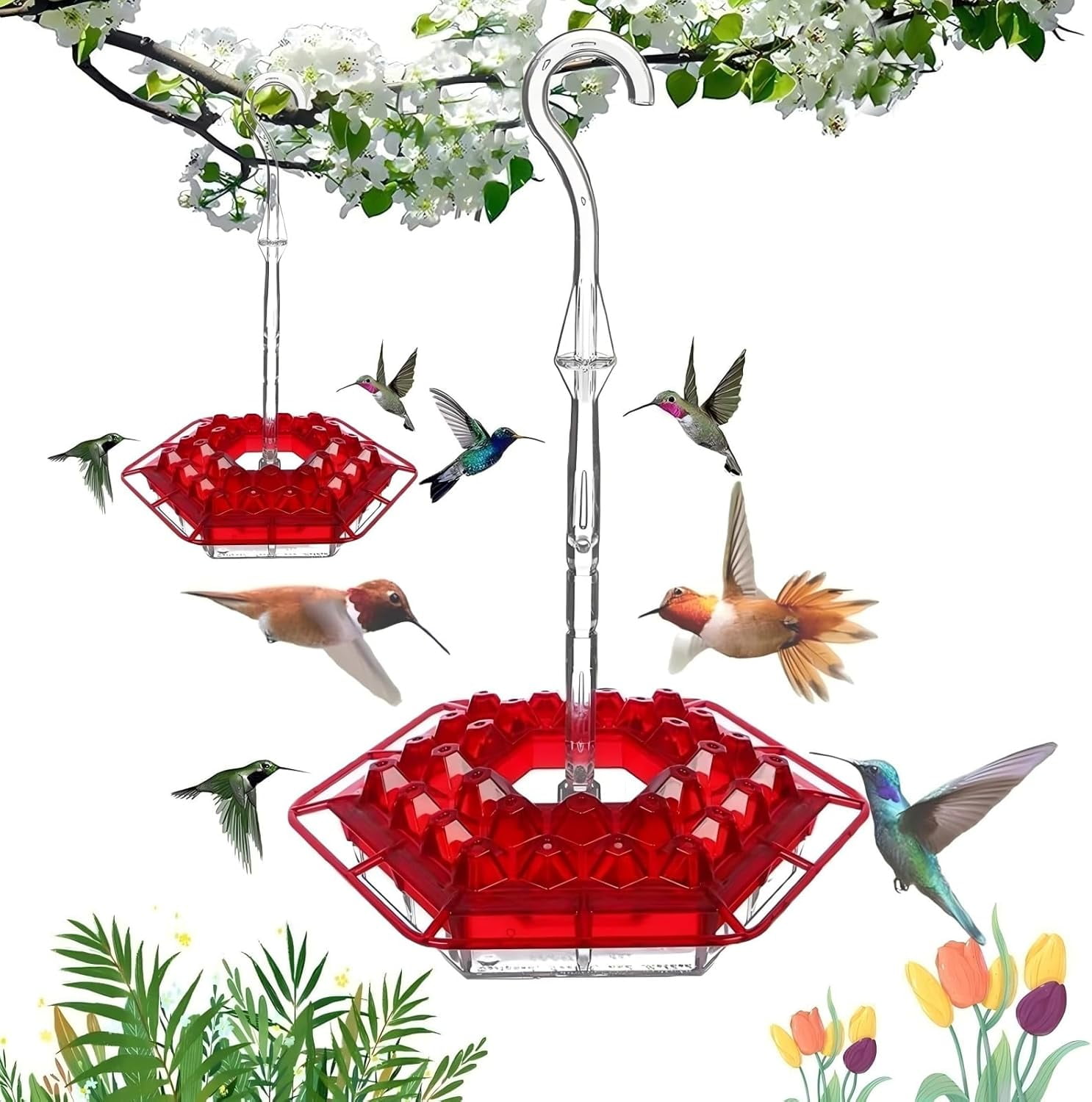 Hummingbird feeders for Outdoors，Hummingbird feeders，Built in ant Moat ...