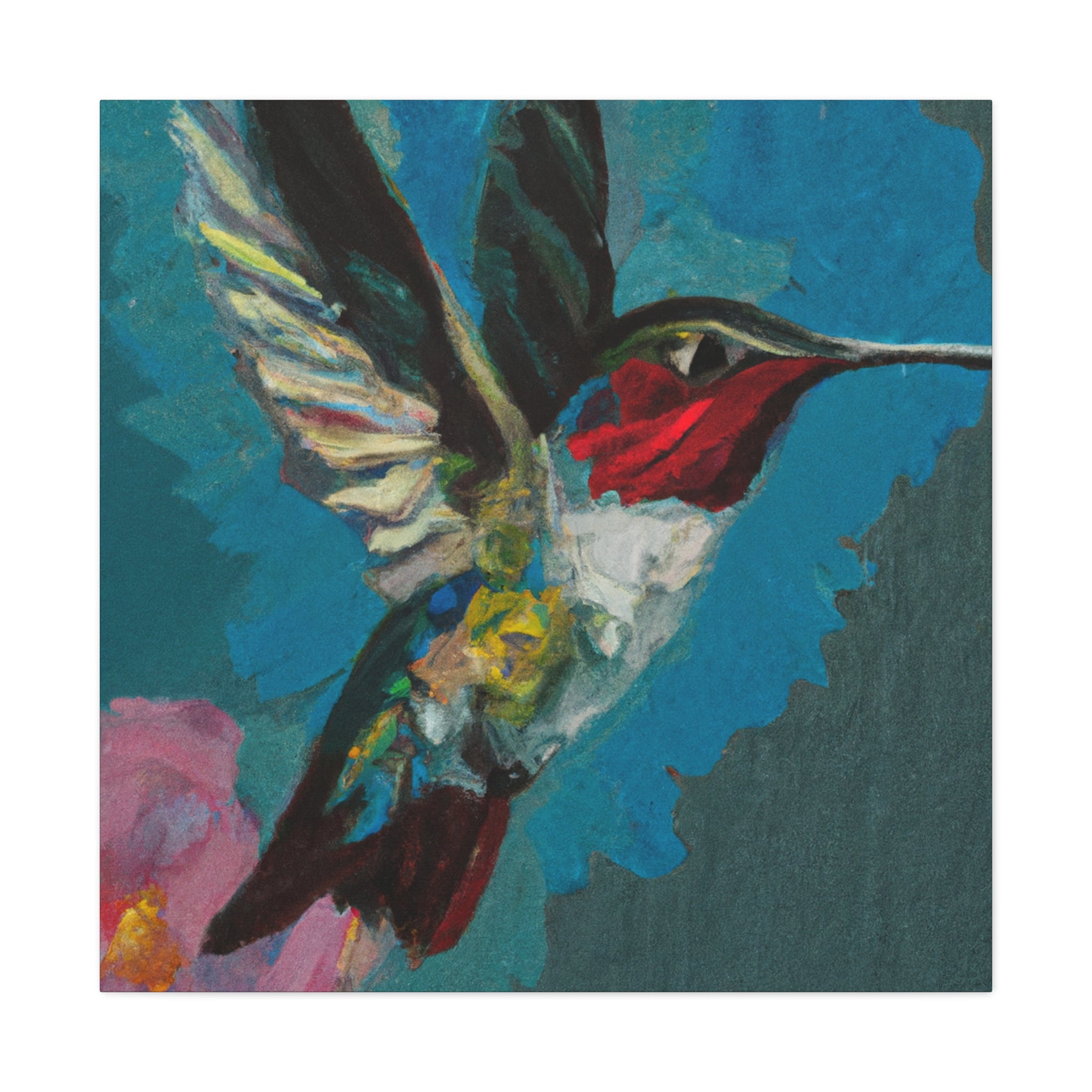 "Hummingbird with Ruby Throat" - Canvas - Walmart.com