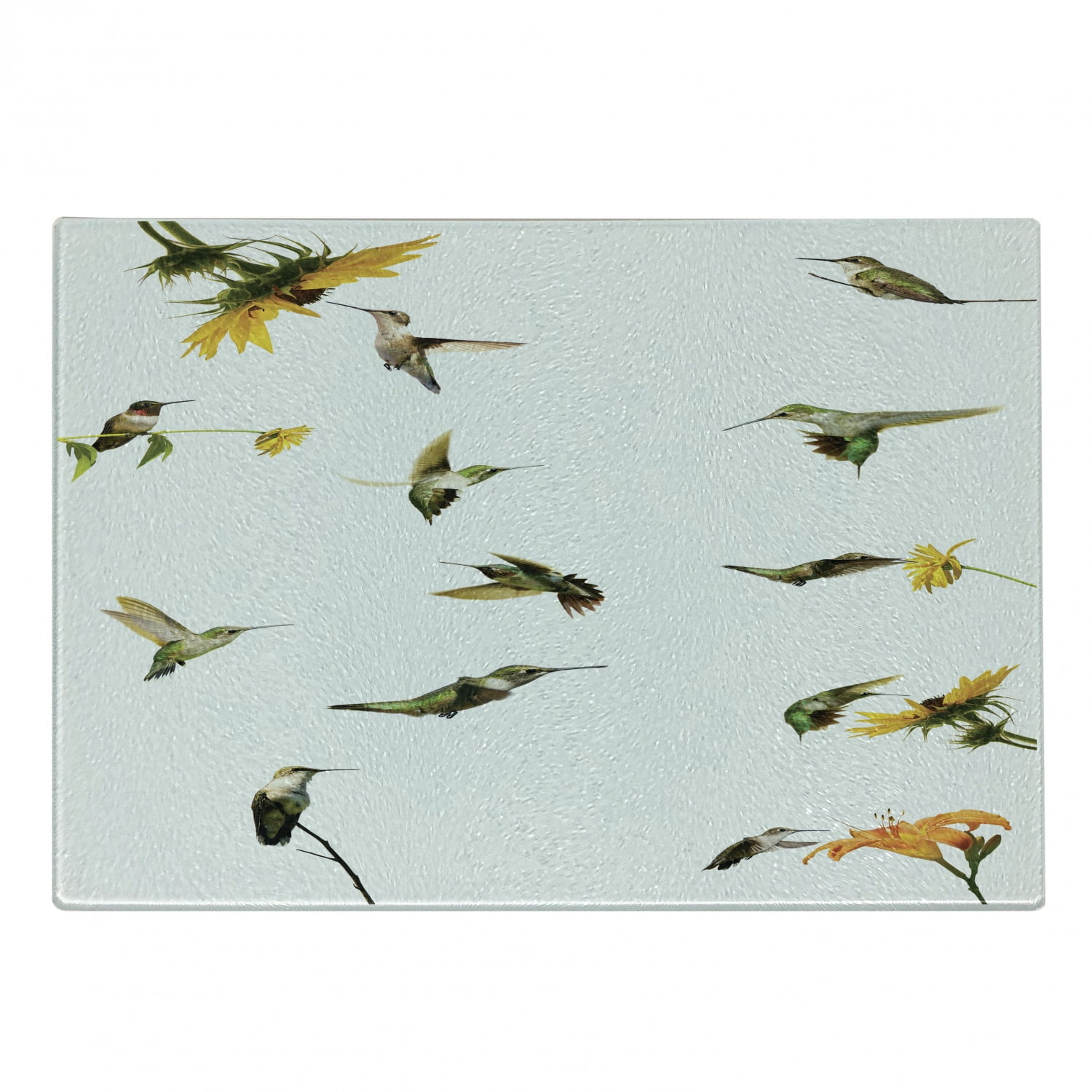 Hummingbirds Cutting Board, Illustration of Hummingbirds in Motion and ...